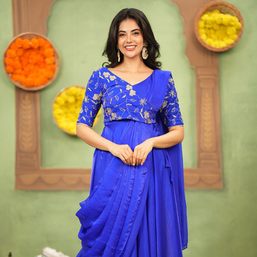 Draped Gown – Alankrita Swetha's Couture